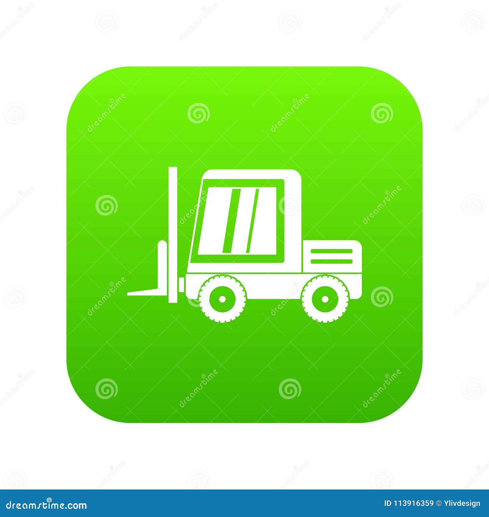 Stacker Loader Icon Digital Green Stock Vector - Illustration of simple ...