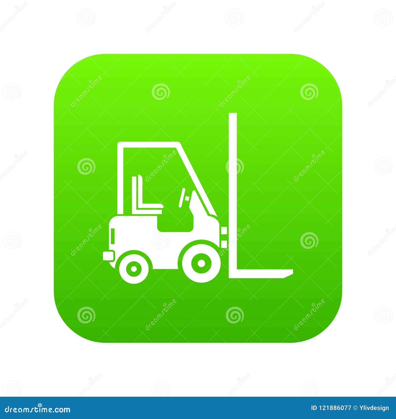 Stacker Loader Icon Digital Green Stock Vector - Illustration of crate ...