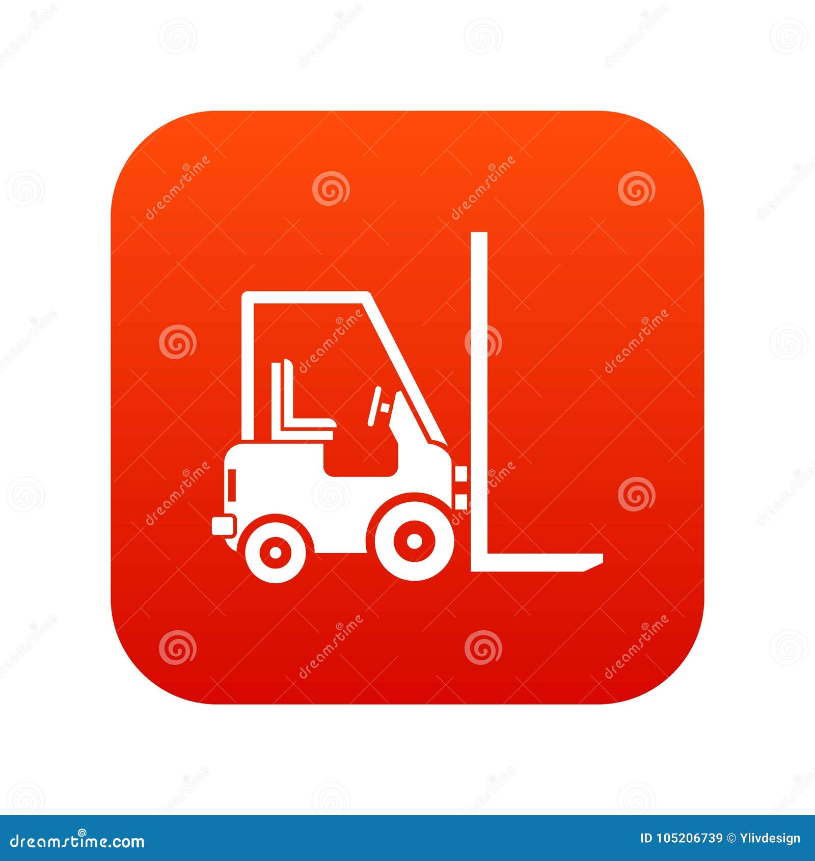 Stacker Loader Icon Digital Red Stock Vector - Illustration of loader ...