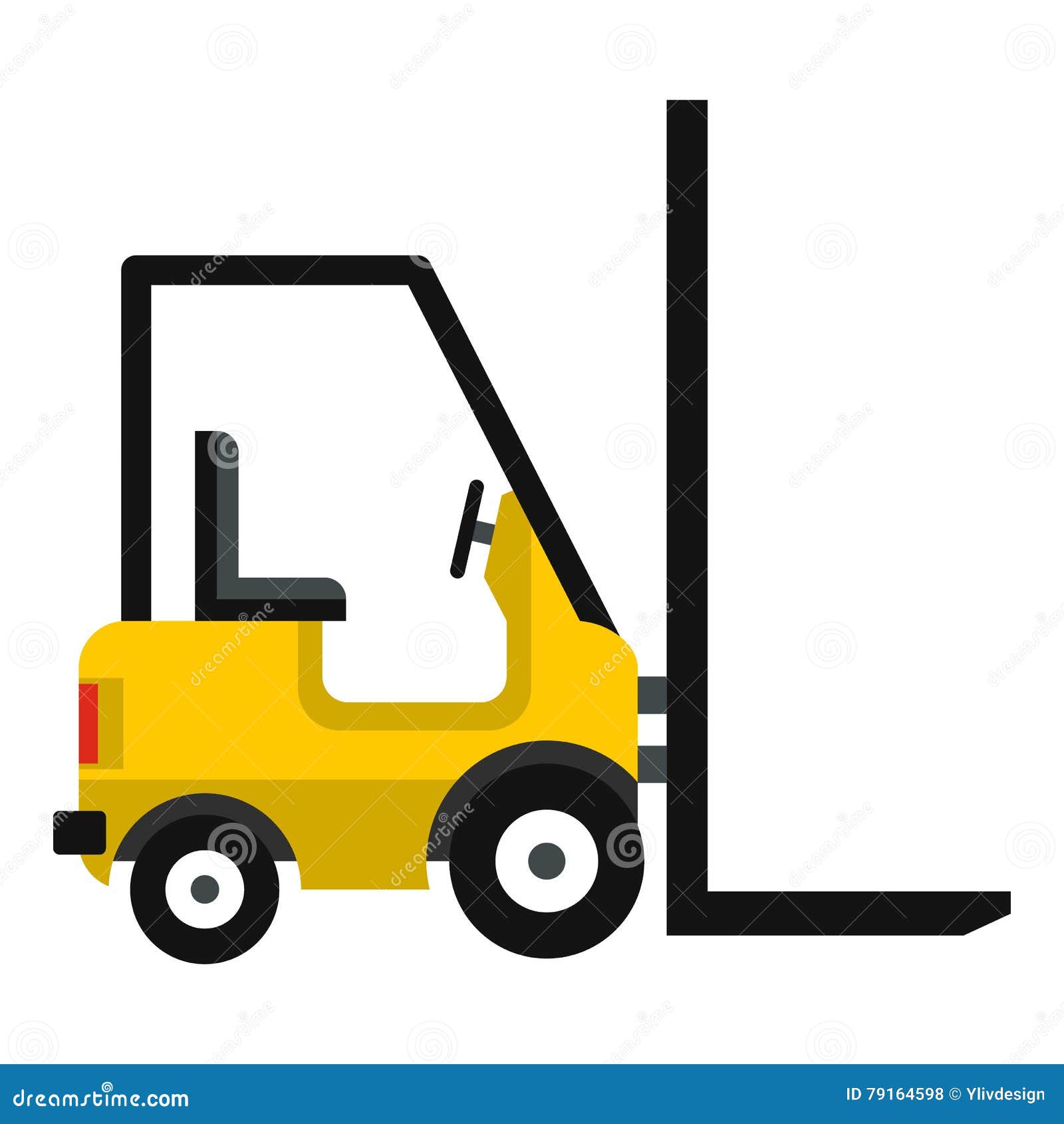 Stacker Loader Icon, Flat Style Stock Vector - Illustration of object ...