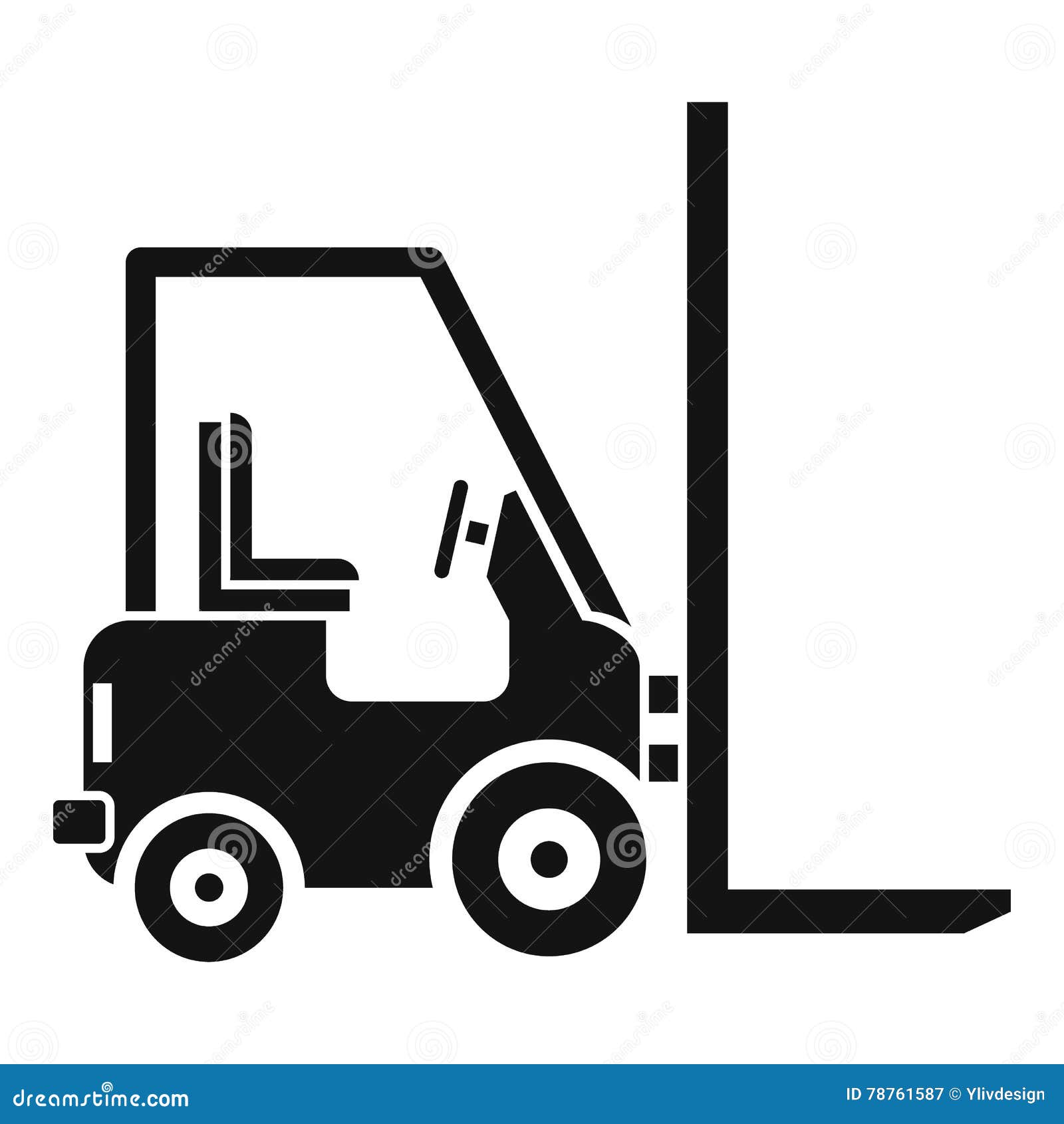 Stacker Loader Icon Digital Red Cartoon Vector | CartoonDealer.com ...