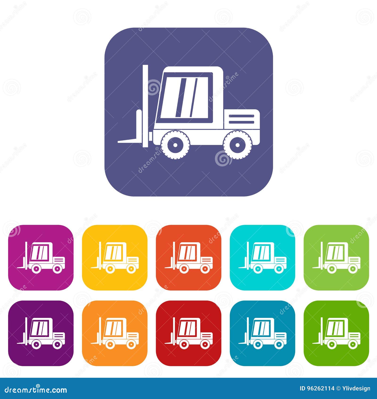 Stacker Loader Icon Digital Red Cartoon Vector | CartoonDealer.com ...