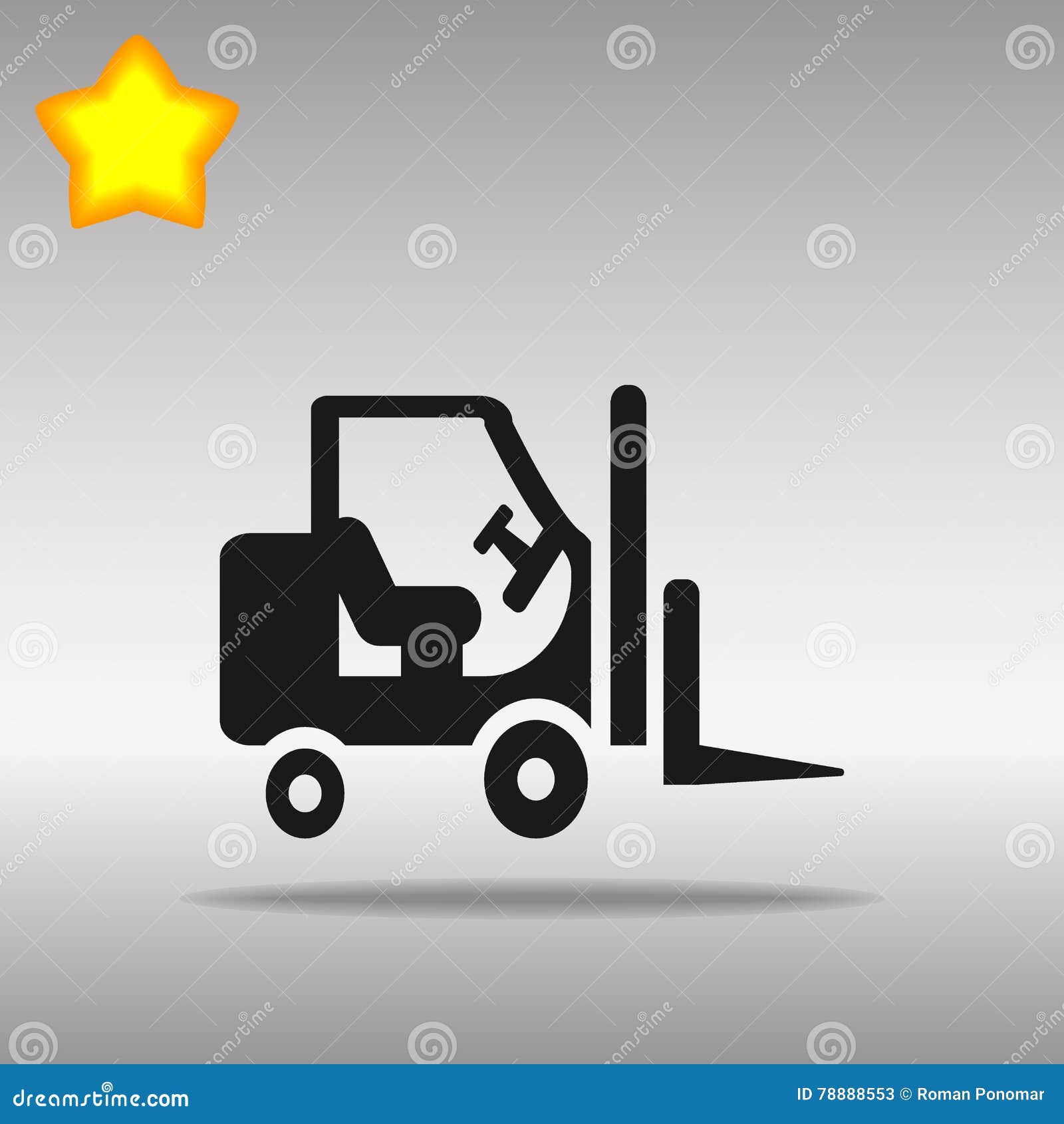 Stacker Loader Icon Digital Red Cartoon Vector | CartoonDealer.com ...