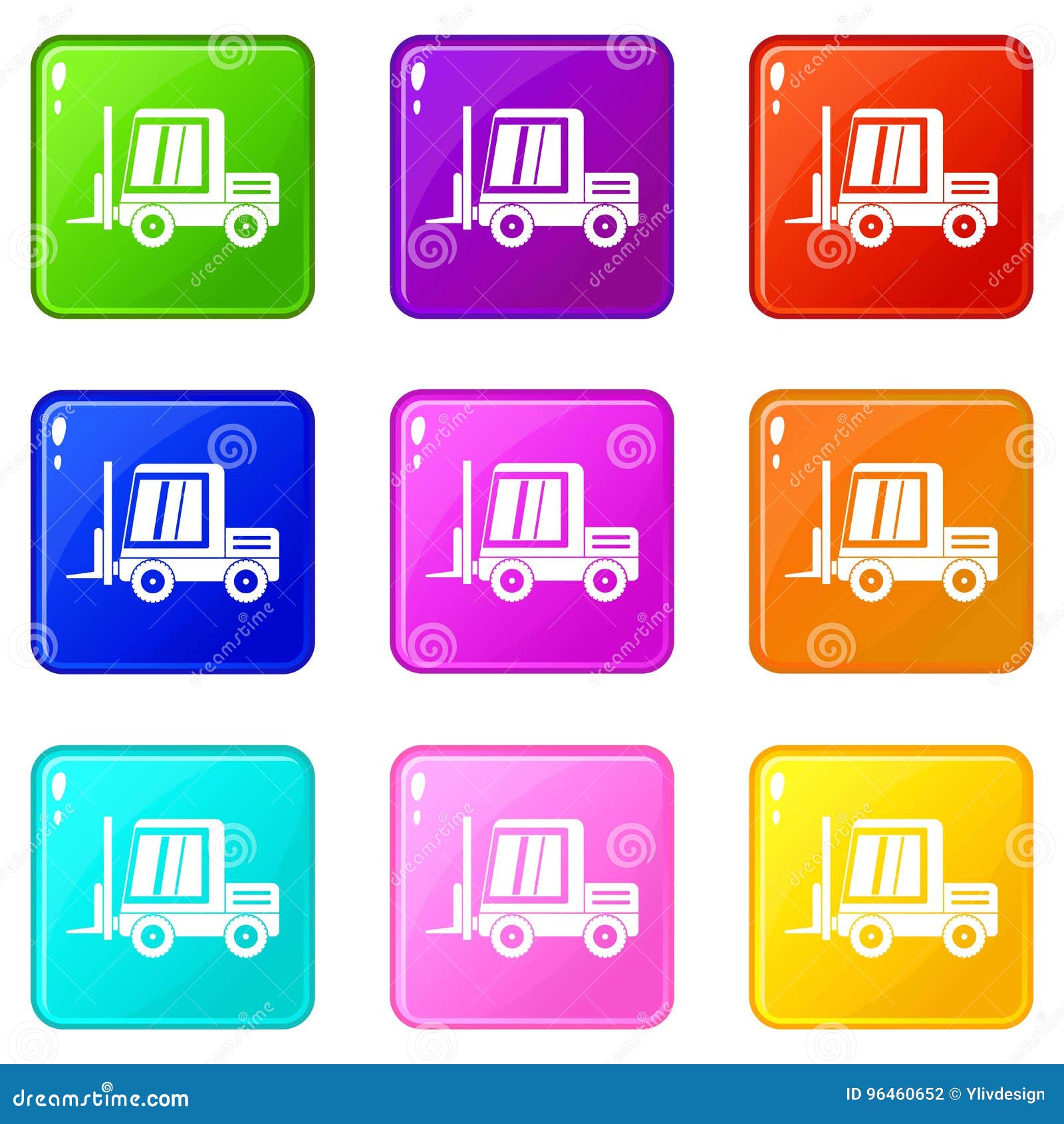 Stacker loader set 9 stock vector. Illustration of color - 96460652