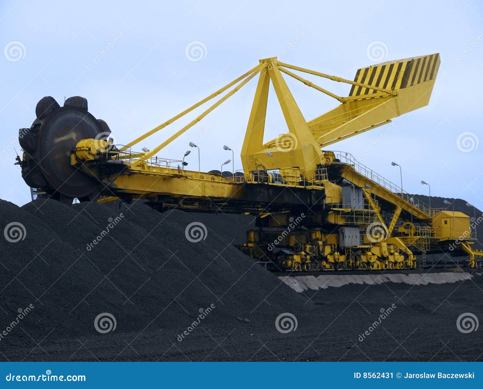 Stacker reclaimer stock image. Image of gdansk, site, black - 8562431