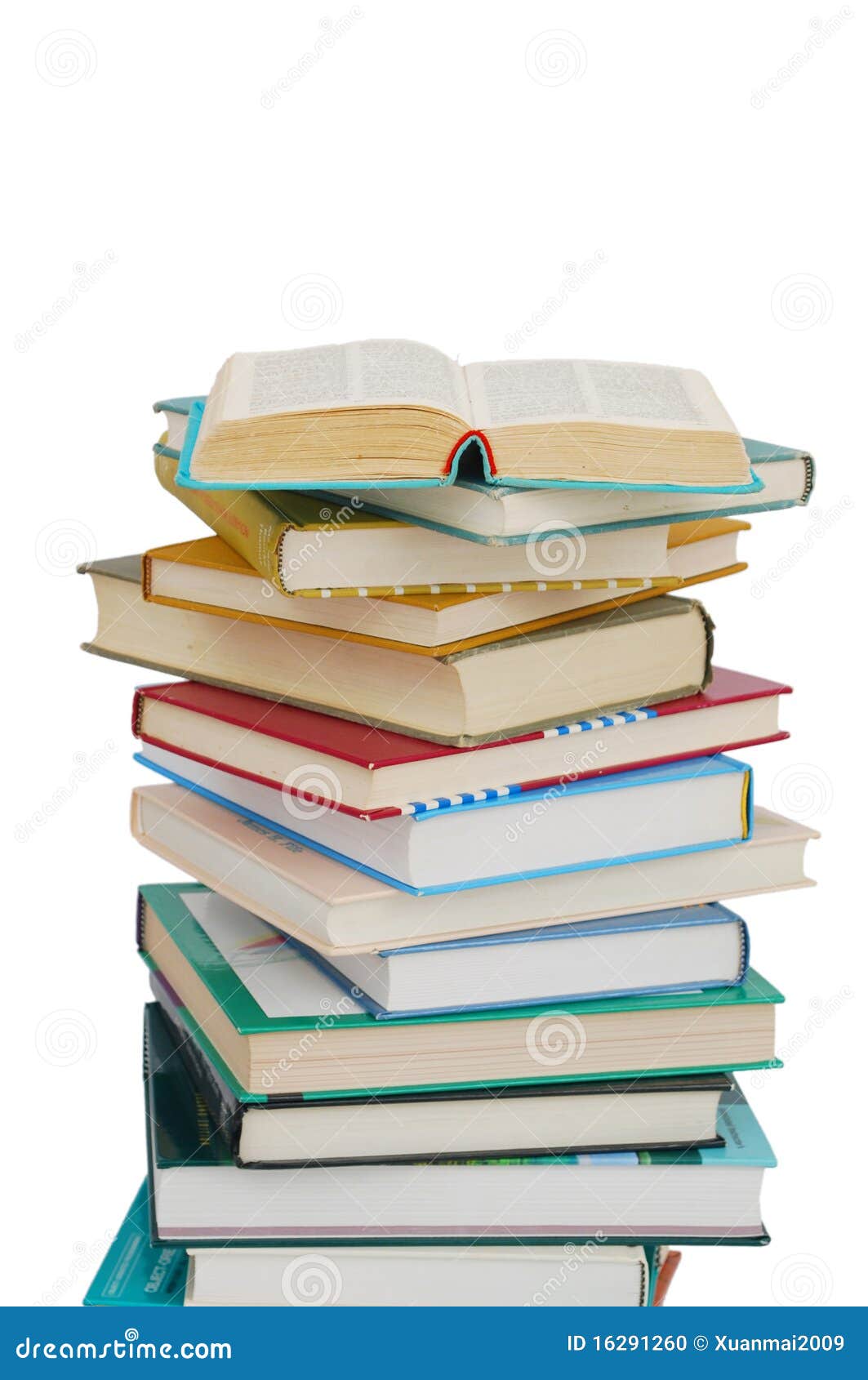 Stacking books stock photo. Image of horizontal, isolated - 16291260