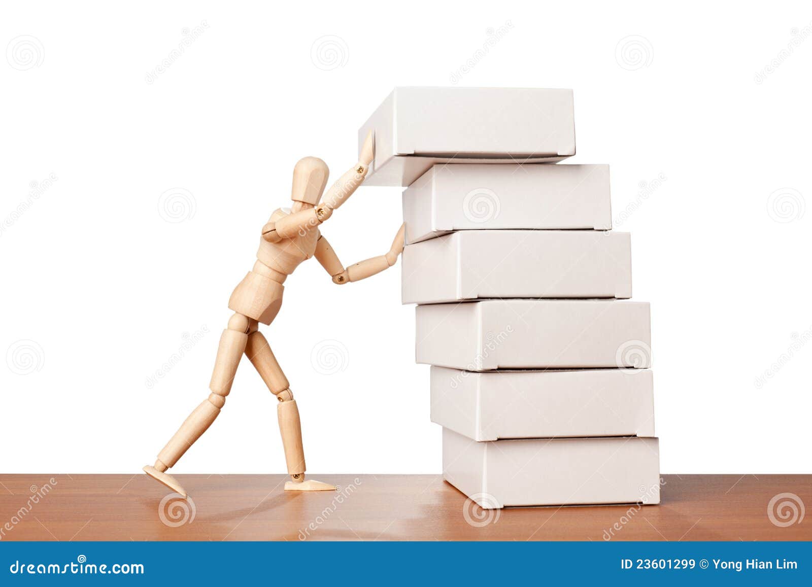 Stacking boxes stock image. Image of action, push, wooden - 23601299