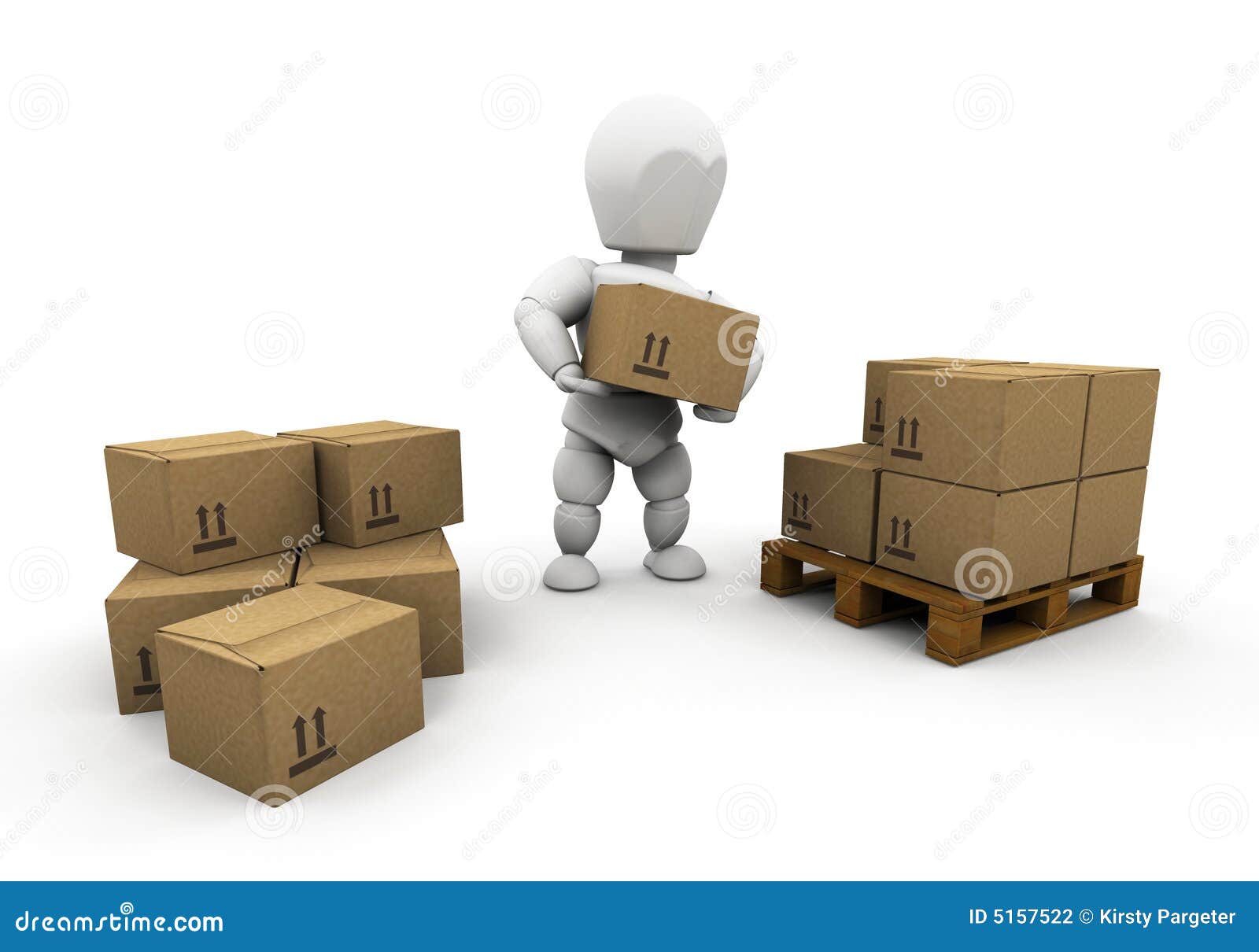 Stacking boxes stock illustration. Illustration of trolley - 5157522