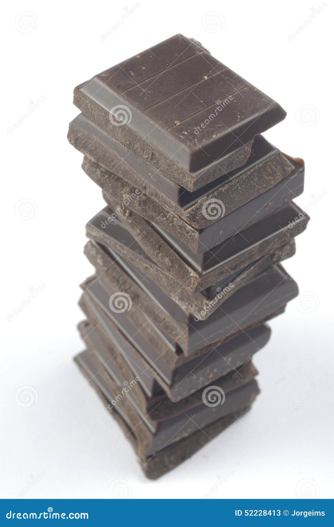 Stacking Chocolate Portions Stock Image - Image of white, black: 52228413