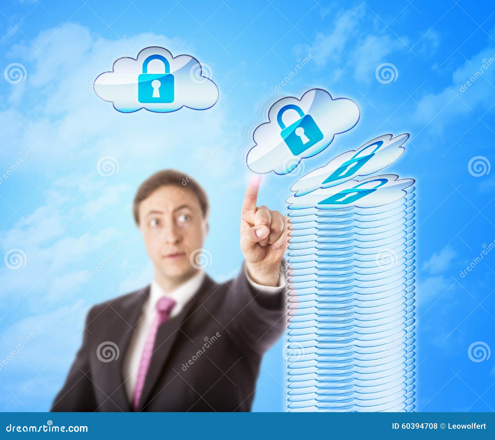 Stacking Cloud Objects in Secure Storage Stock Photo - Image of ...