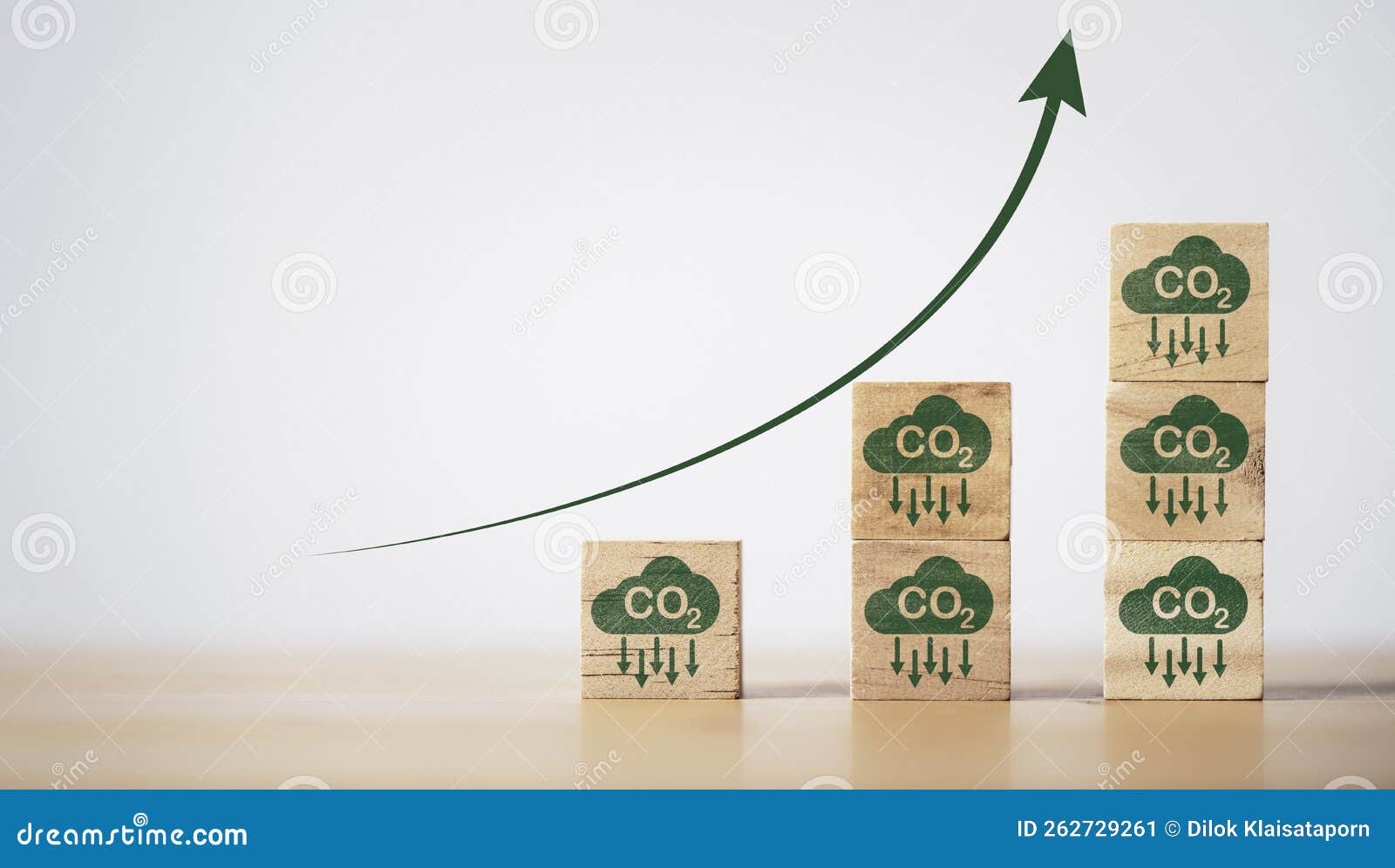 Stacking CO2 Reducing Icon with Up Arrow for Decrease CO2 , Carbon ...