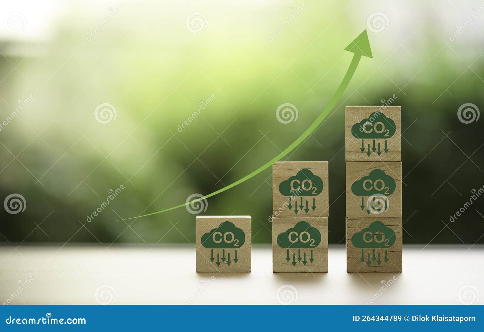 Stacking CO2 Reducing Icon with Up Arrow for Decrease CO2 , Carbon ...