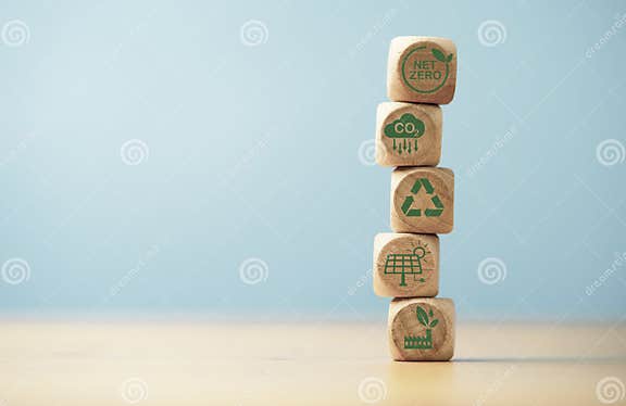 Stacking CO2 Reducing ,Recycle ,Green Factory Icon for Decrease CO2 , Carbon Footprint and ...