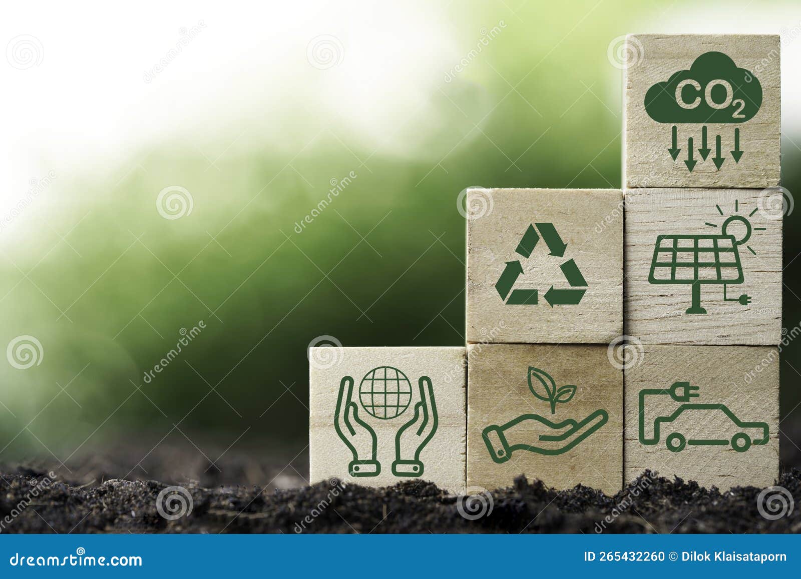 Stacking CO2 Reducing ,Recycle ,Green Factory Icon on Ground for ...