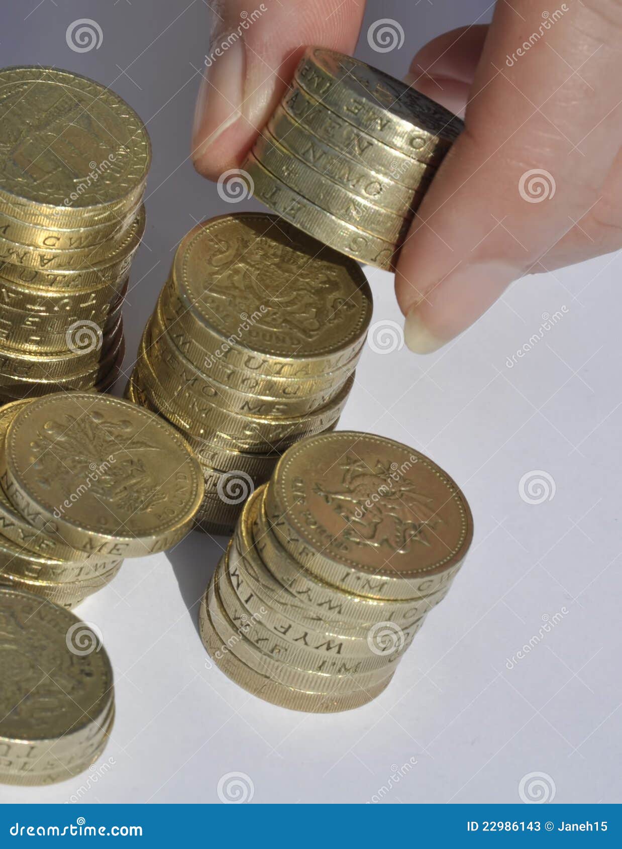 Stacking coins stock image. Image of wealth, pounds, money - 22986143