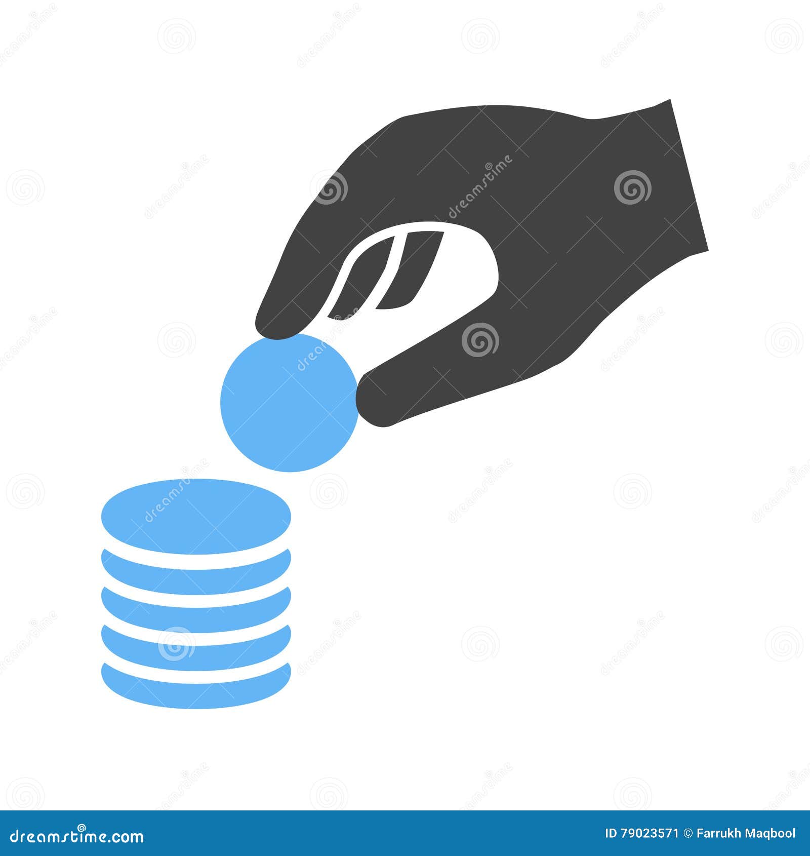 Stacking Coins stock vector. Illustration of cash, treasure - 79023571