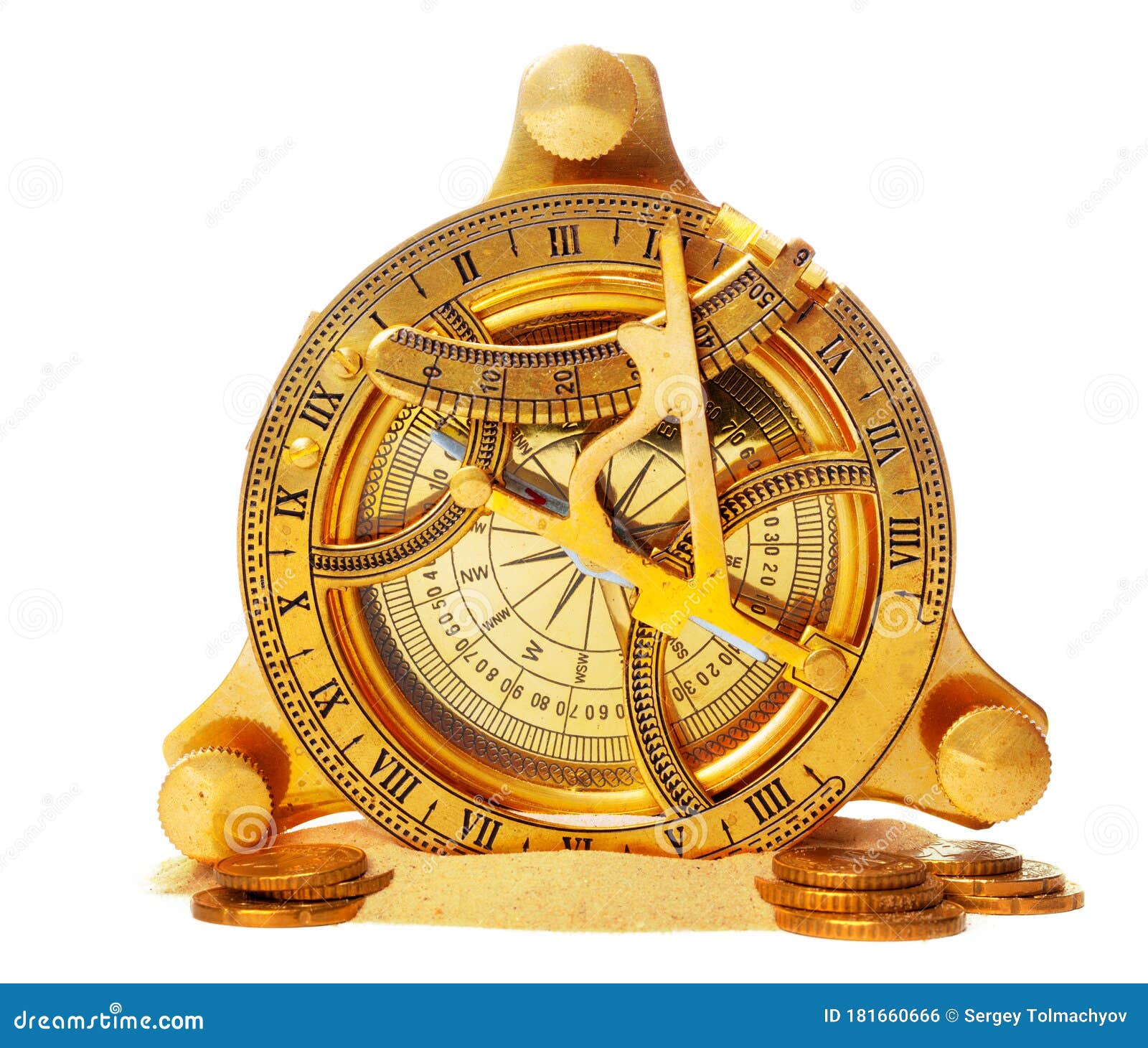 Compass And Money (dollars) On Documents. Royalty-Free Stock Image ...