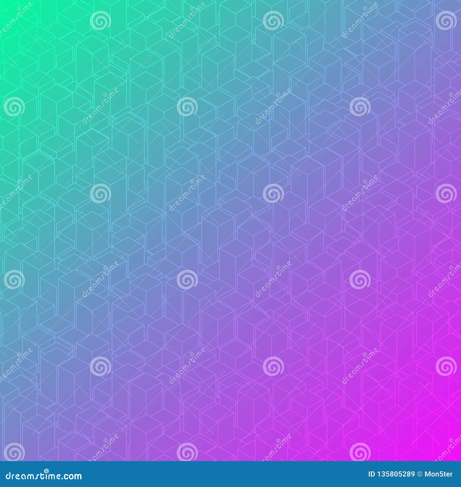 Stacking of cubes. stock vector. Illustration of blue - 135805289