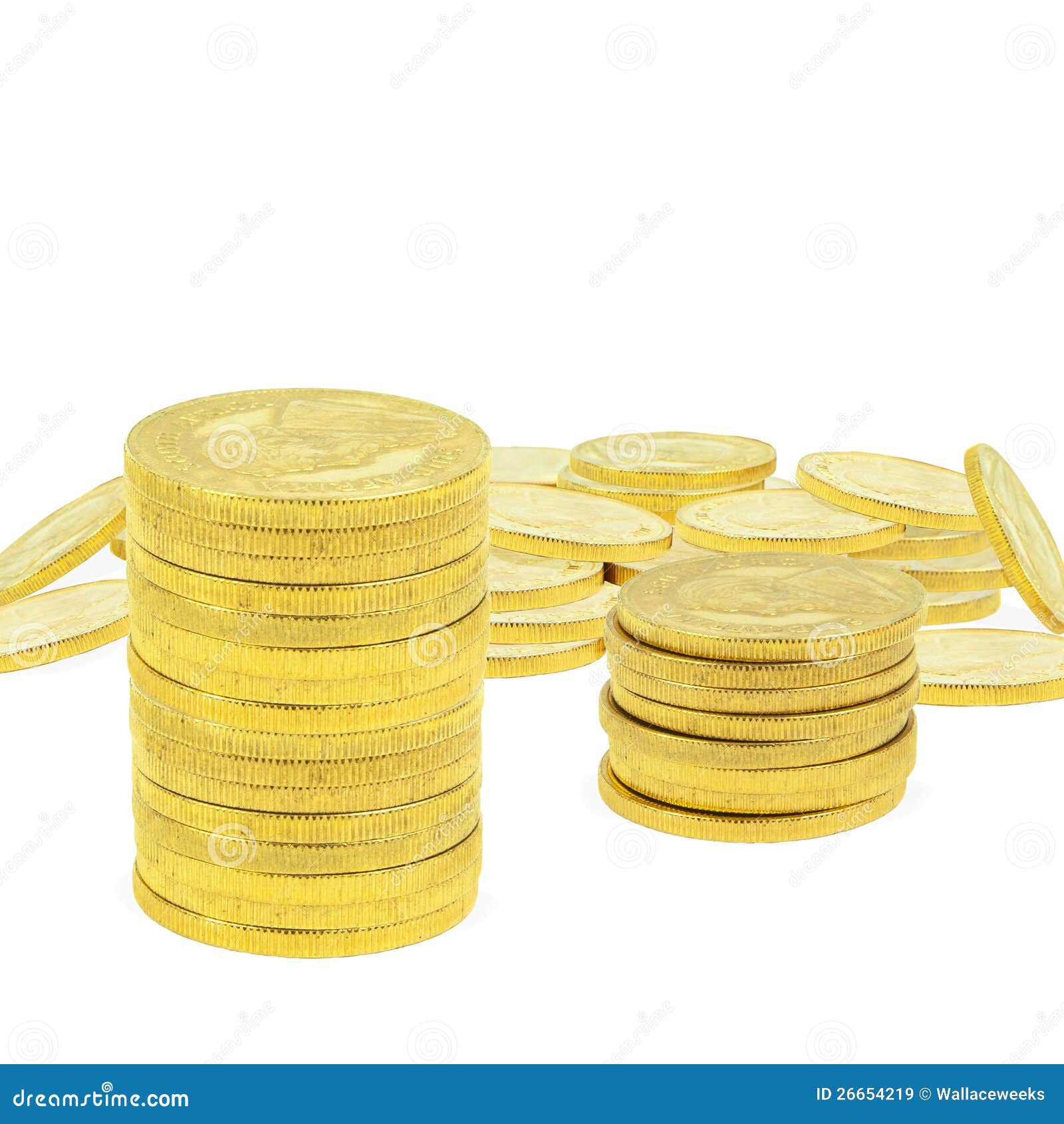 Stacking Gold Coins stock image. Image of safety, eight - 26654219