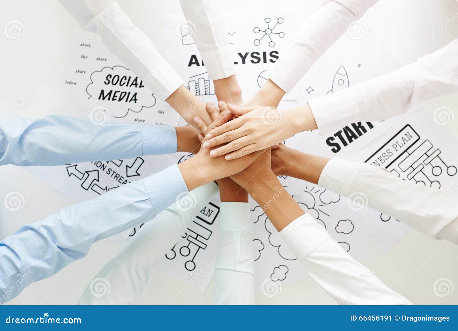Stacking hands stock image. Image of teamwork, hands - 66456191