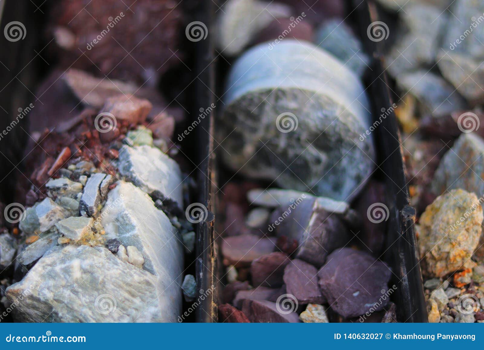 Stacking of Old Ore Samples Laying at the Disposal Area Stock Image ...