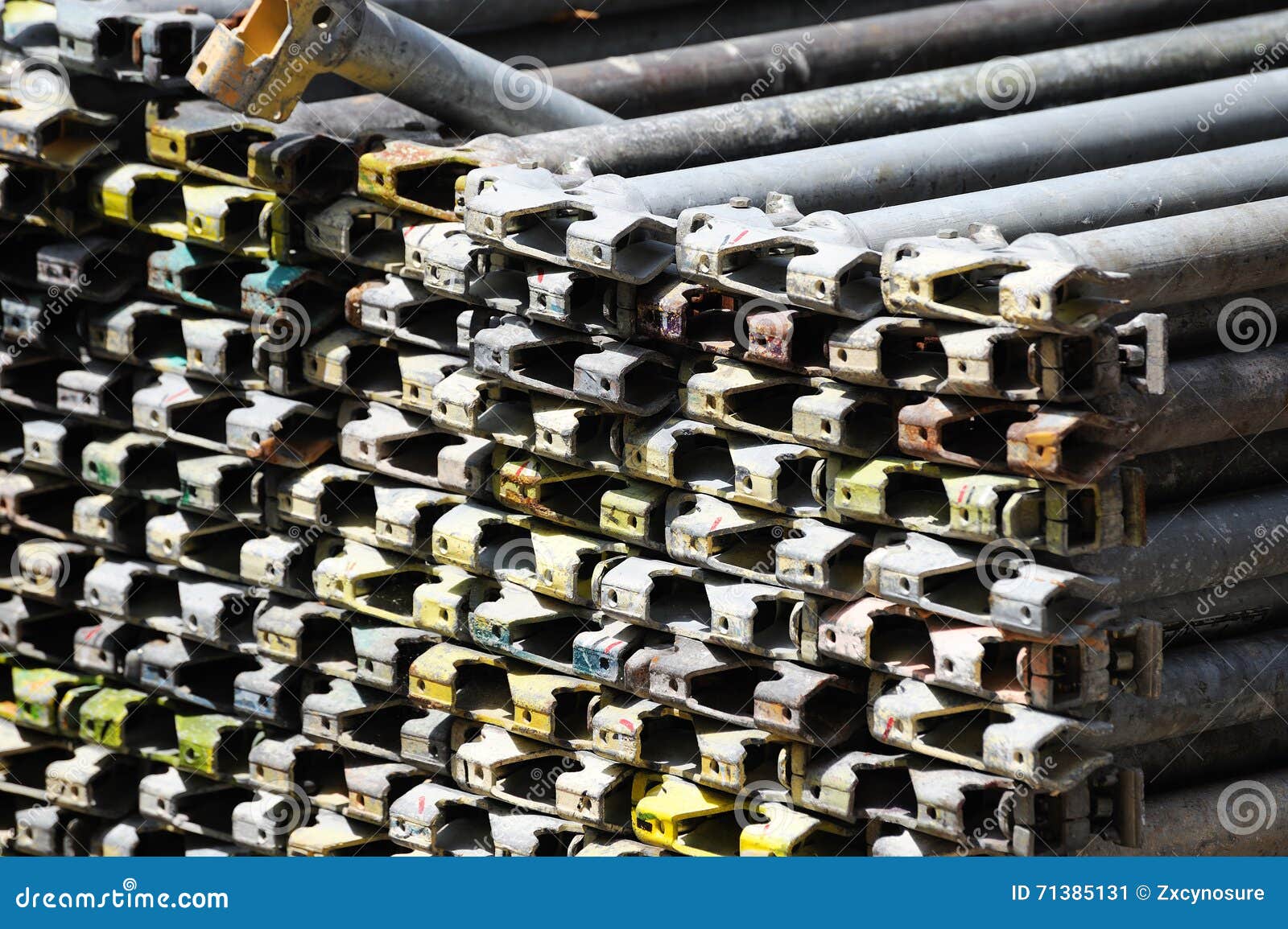 Stacking Steel Scaffold for Construction Frame Stock Image - Image of ...