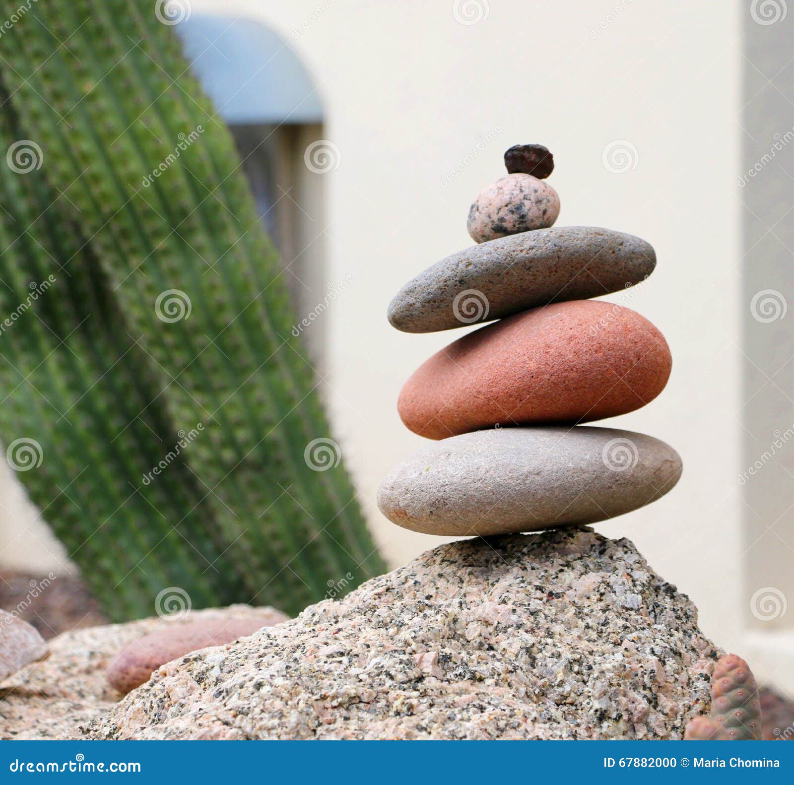 Stacking stones stock photo. Image of cactus, stones - 67882000
