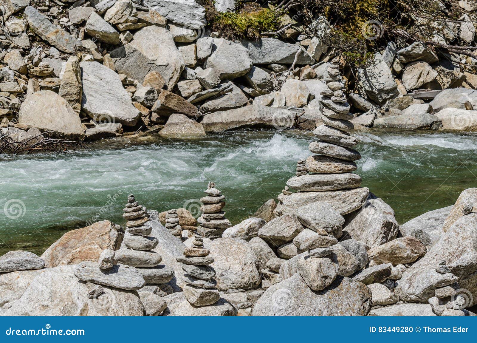 Stacking Stones at the Water Stock Photo - Image of landscape, outdoor ...