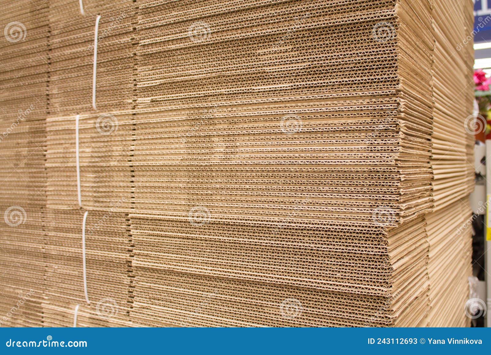 Stacking Used Cardboard Box for Recycling Stock Image - Image of ...