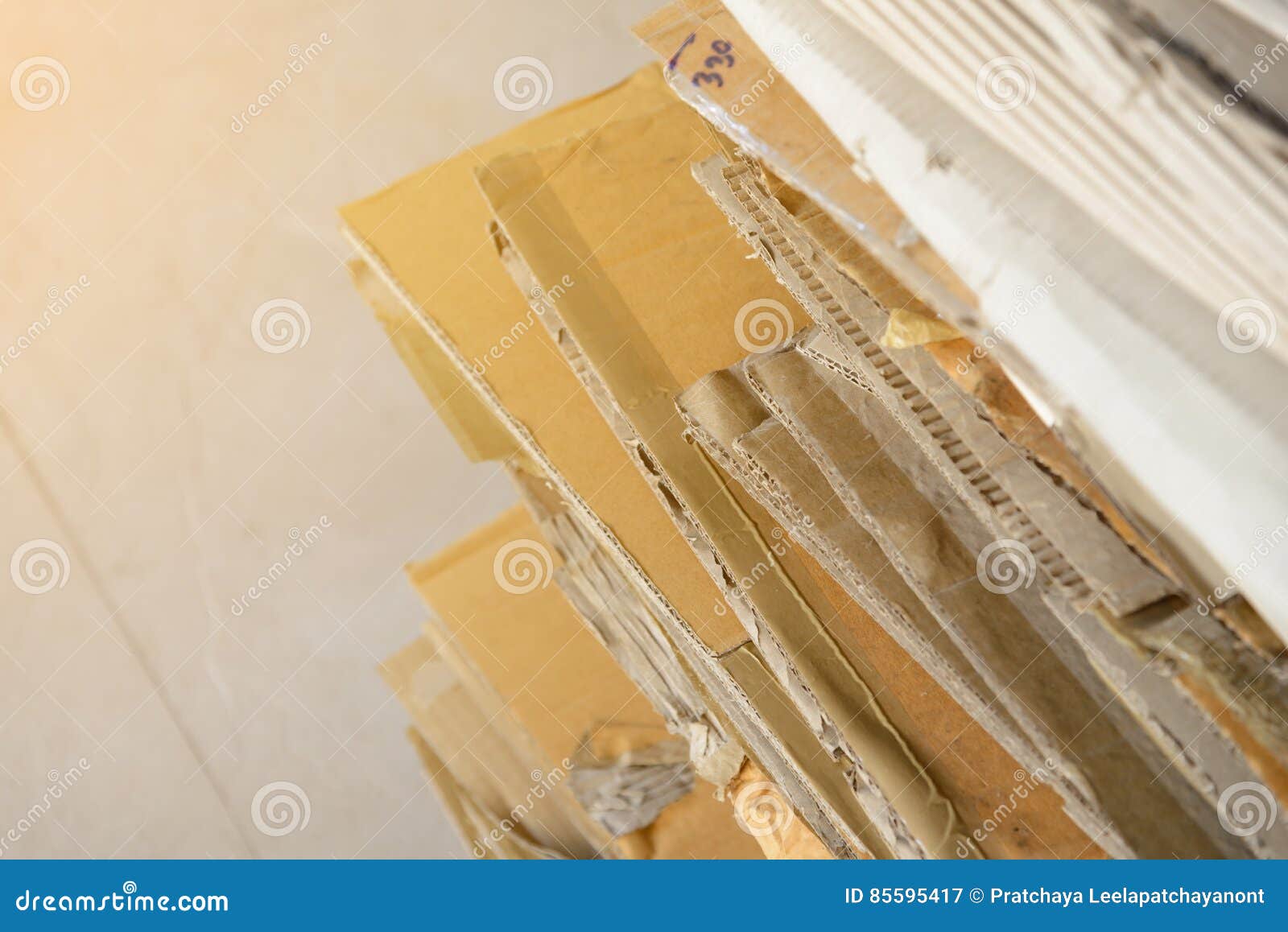 Stacking of Used Cardboard Box Stock Image - Image of recycling, paper ...