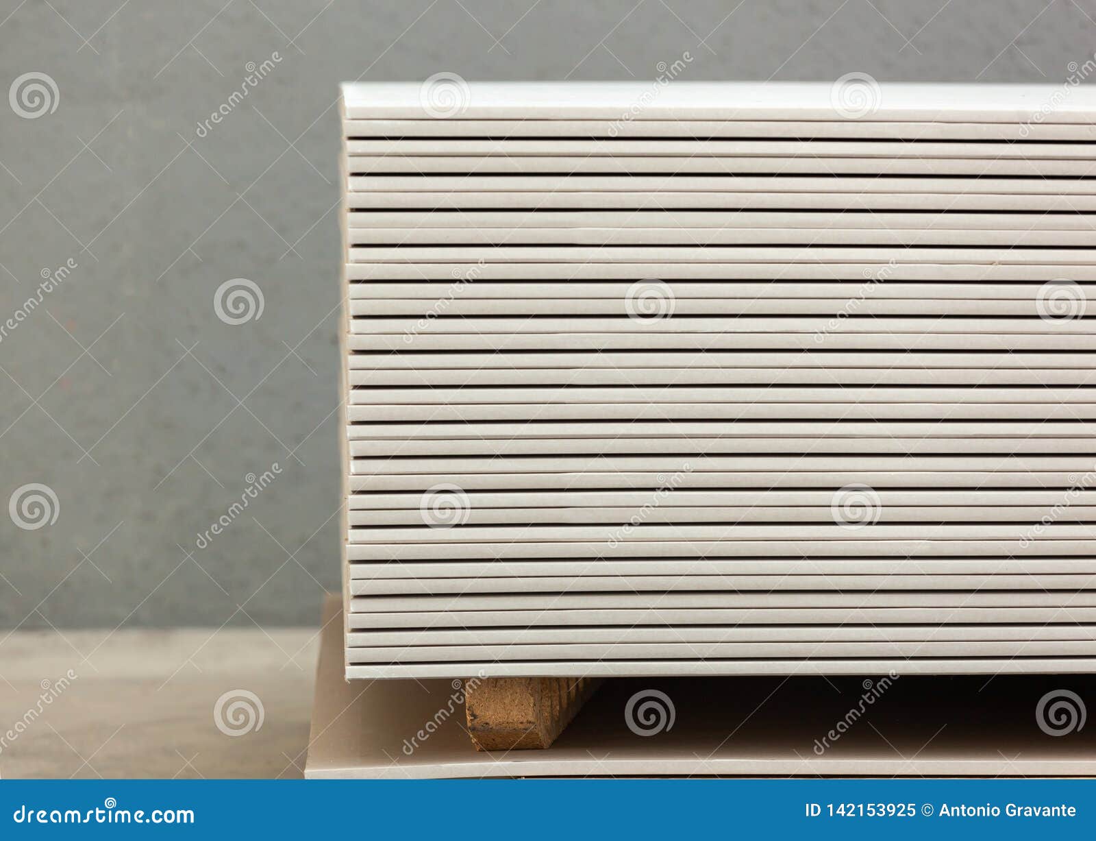 Stacking of White Gypsum Panels Stock Image - Image of infrastructure ...