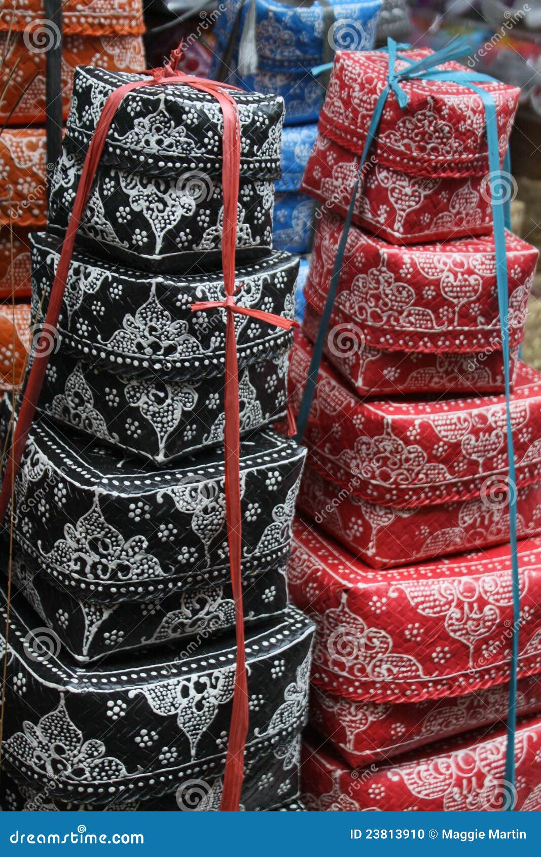 Stacking Woven Boxes for Storage Stock Photo - Image of storage, sale ...