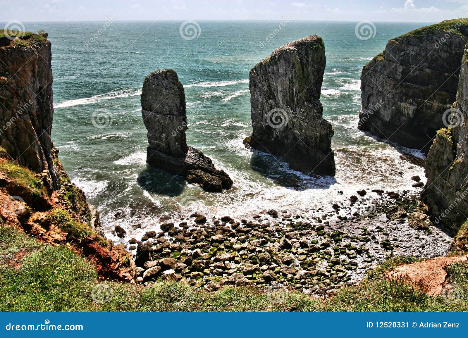 Stackpole Rocks, South Wales, United Kingdom Stock Image - Image of ...