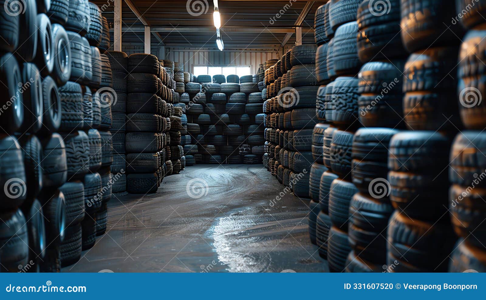 Stacks of Automobile Tires in the Factory Storage Zone Stock ...