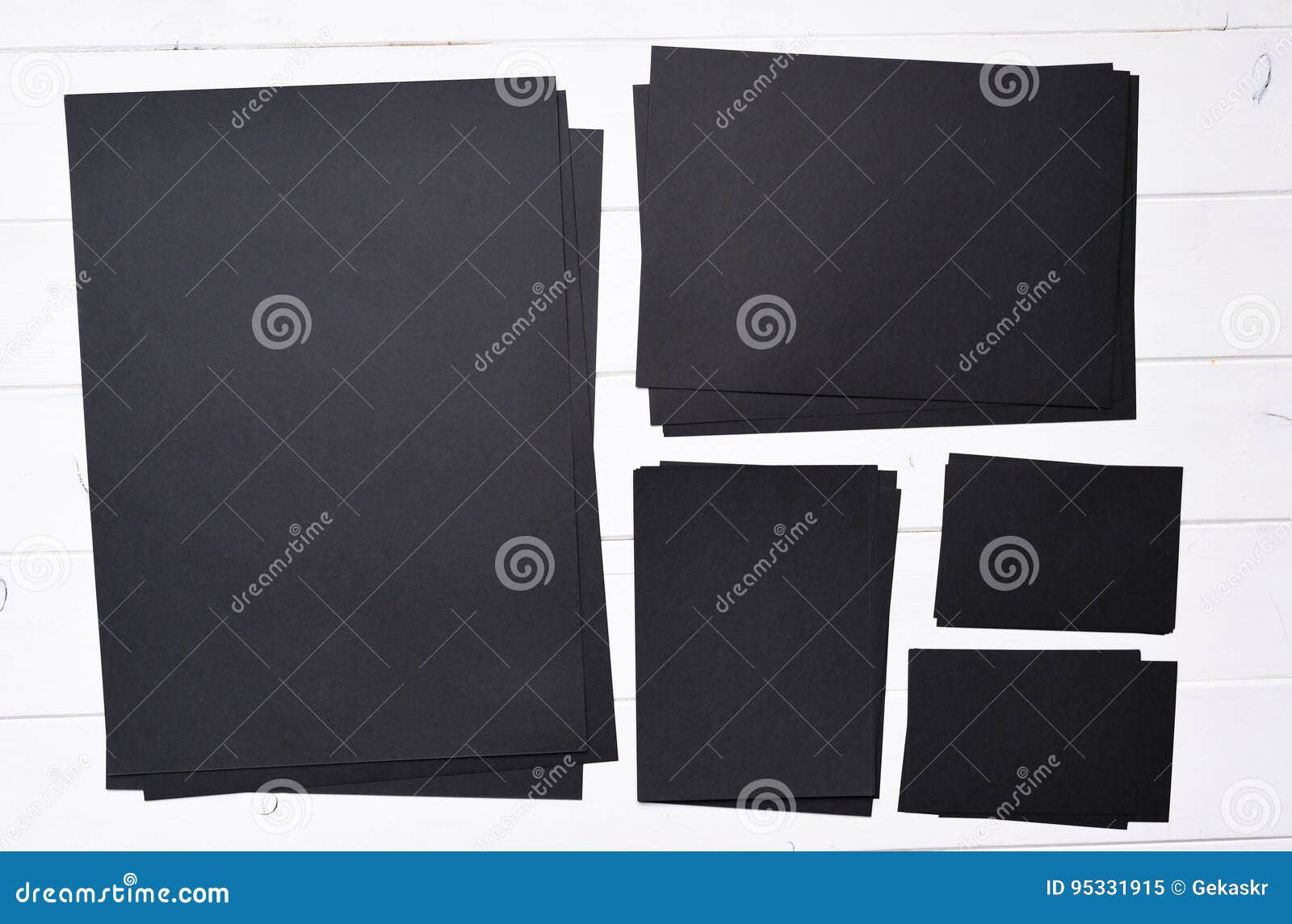 Stacks of black paper stock image. Image of paper, branding - 95331915