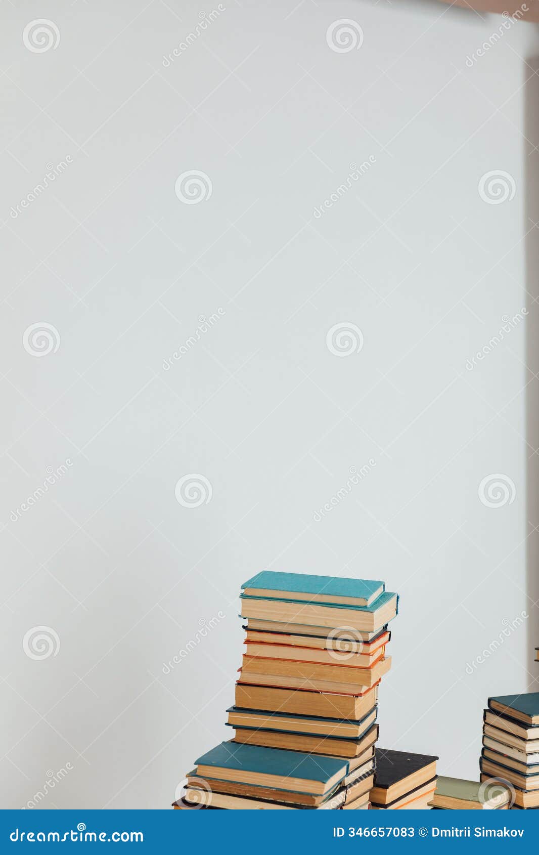 Stacks of Books for Reading and Education in the College Library on a ...