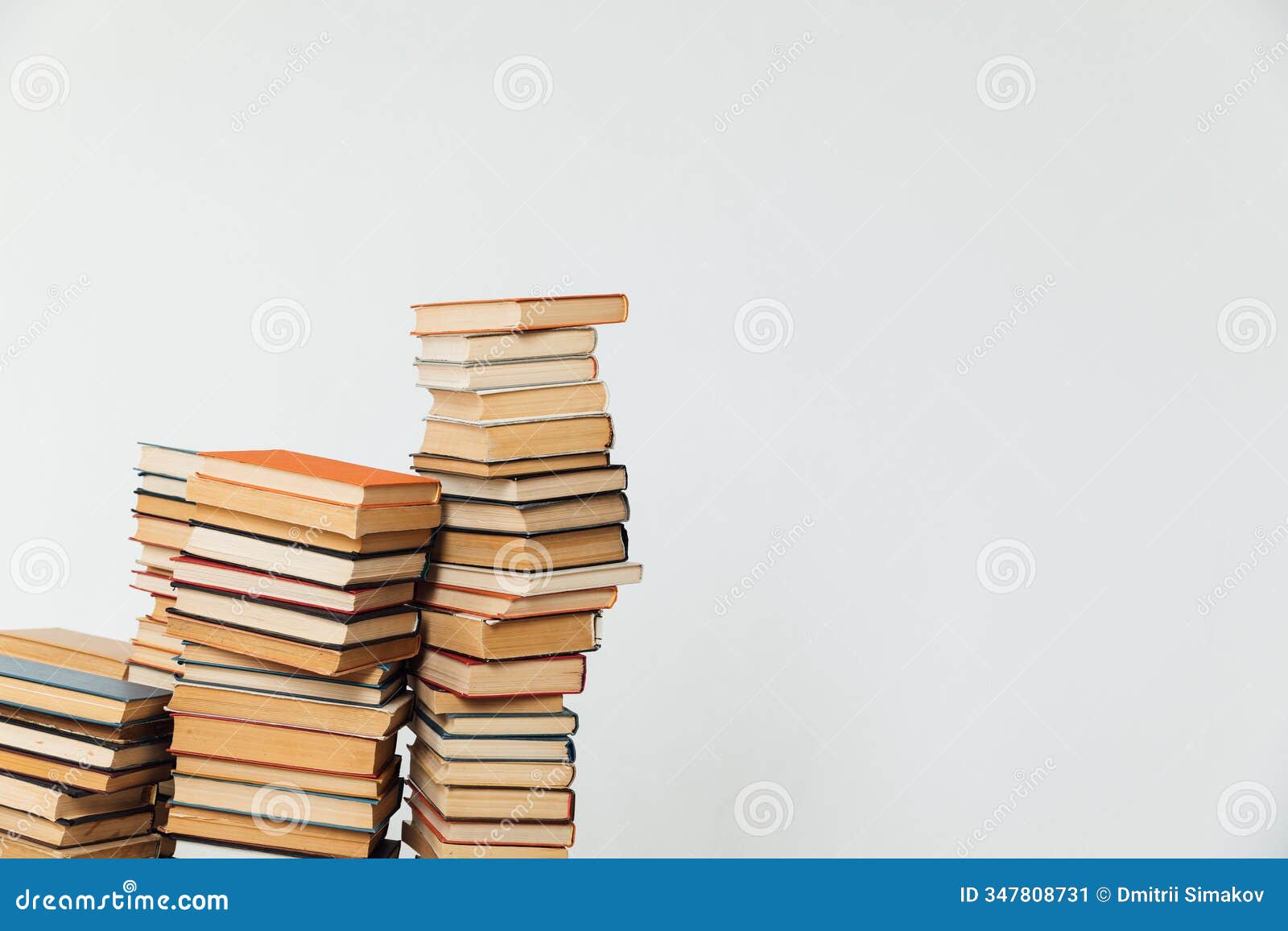 Stacks of Books for Reading and Education in the College Library on a ...