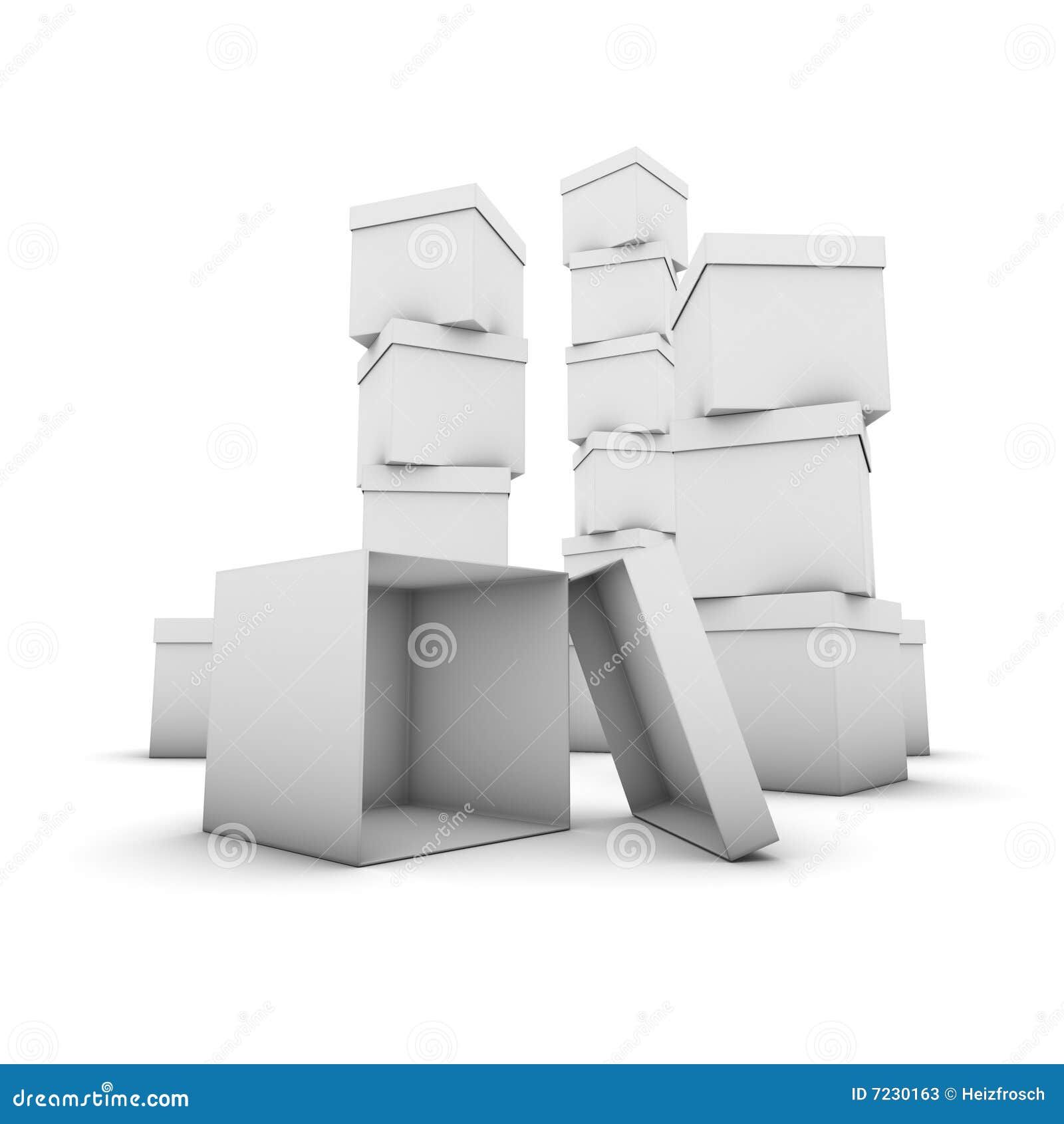 Stacks of boxes stock illustration. Illustration of stacked - 7230163