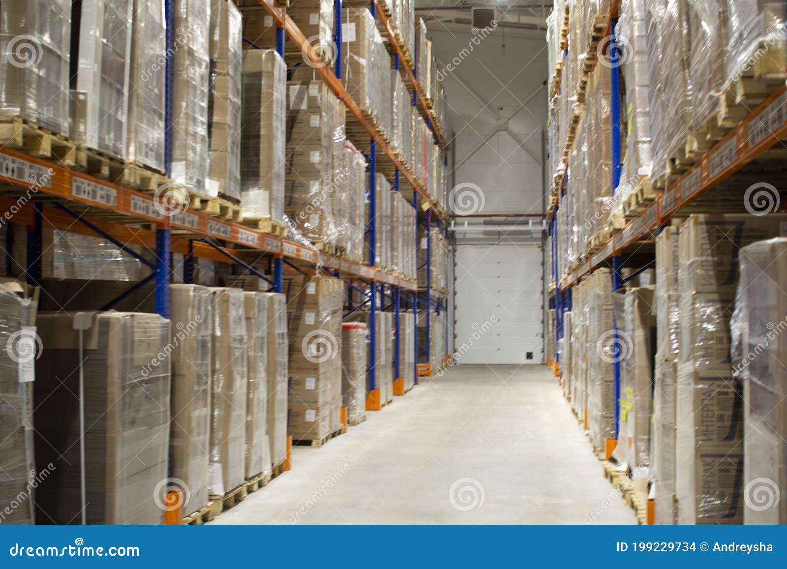 Stacks of Boxes in an Industrial Warehouse. Editorial Stock Image ...