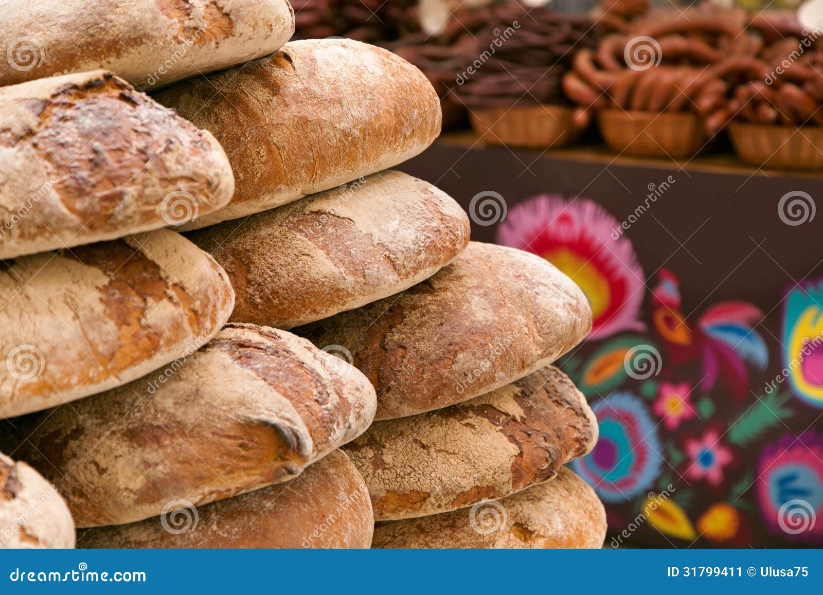 Stacks of bread stock image. Image of healthy, wheat - 31799411