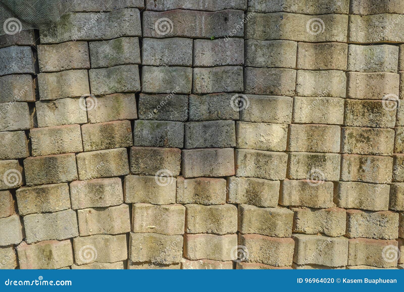 Stacks of Bricks on the Side Reveal the Holes and Edges,Bricks Stock ...