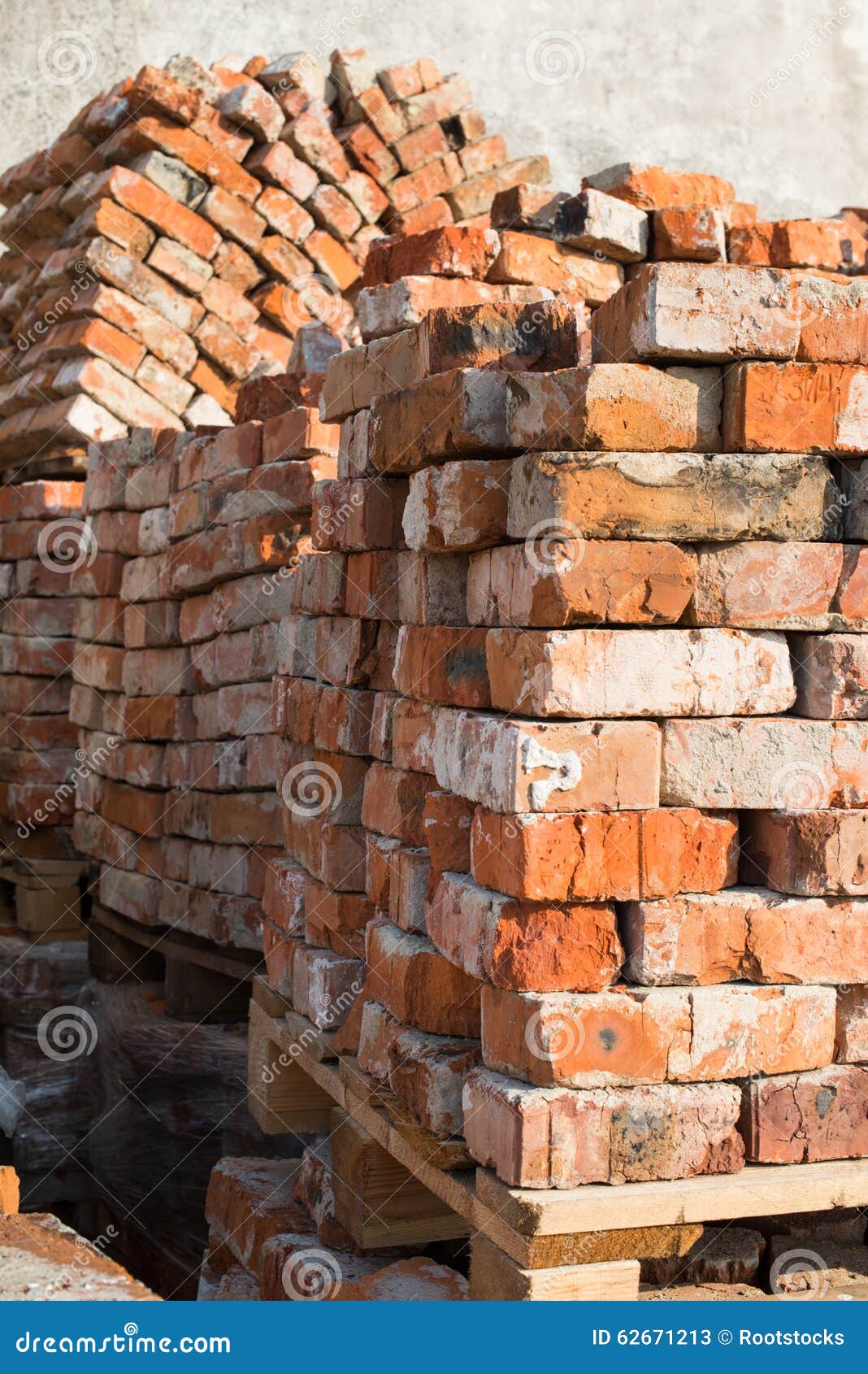 Stacks of bricks stock image. Image of construction, stack - 62671213