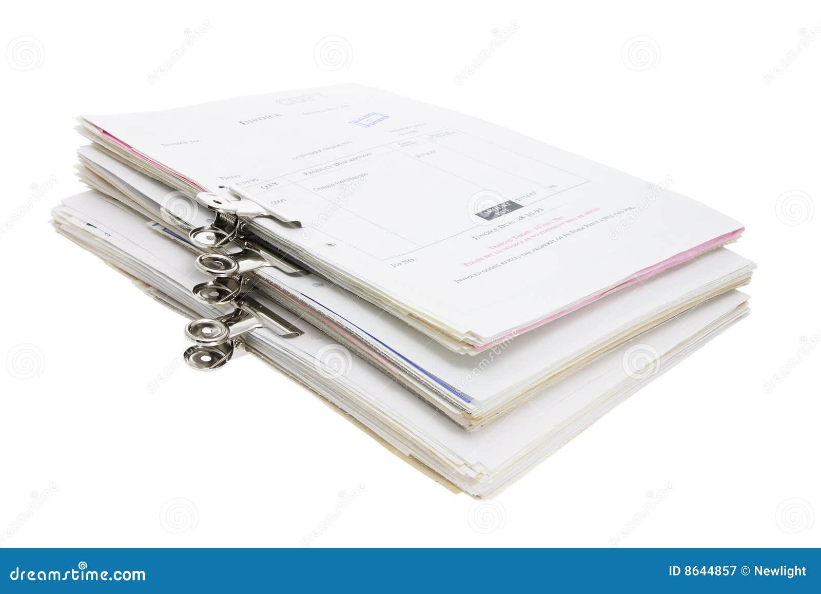 Stacks of Business Documents Stock Image - Image of paperwork, papers ...