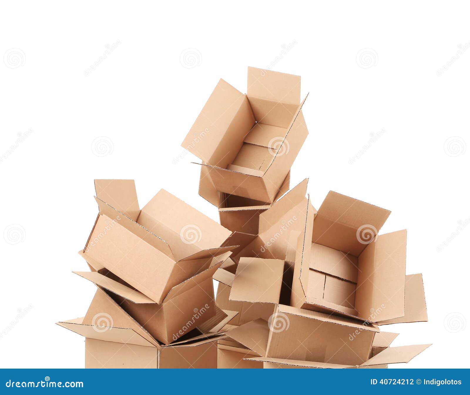 Stacks of cardboard boxes. stock photo. Image of equipment - 40724212