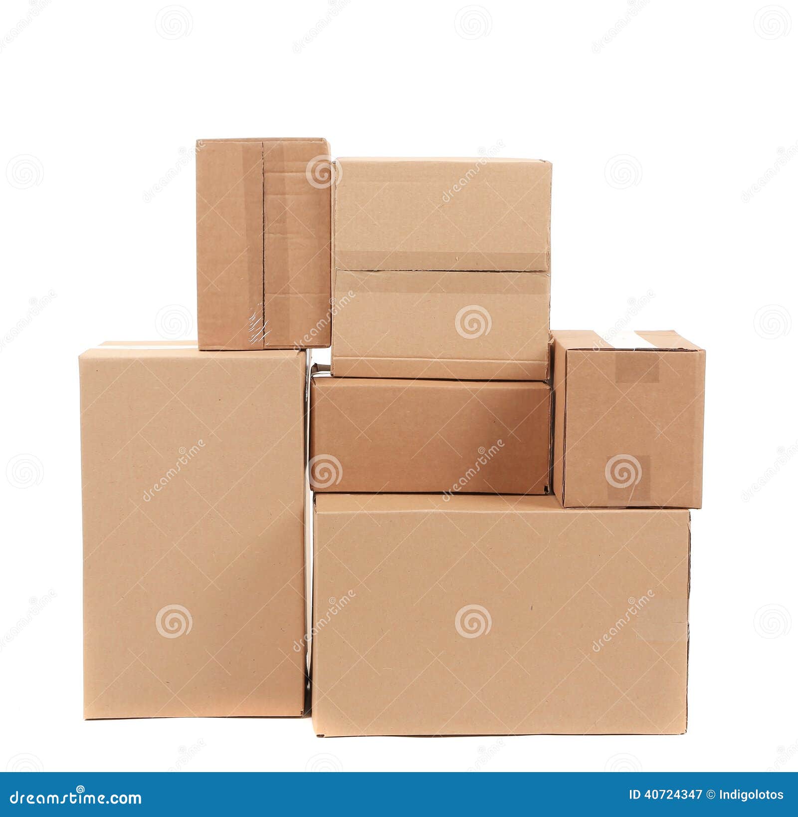Stacks of cardboard boxes. stock image. Image of freight - 40724347