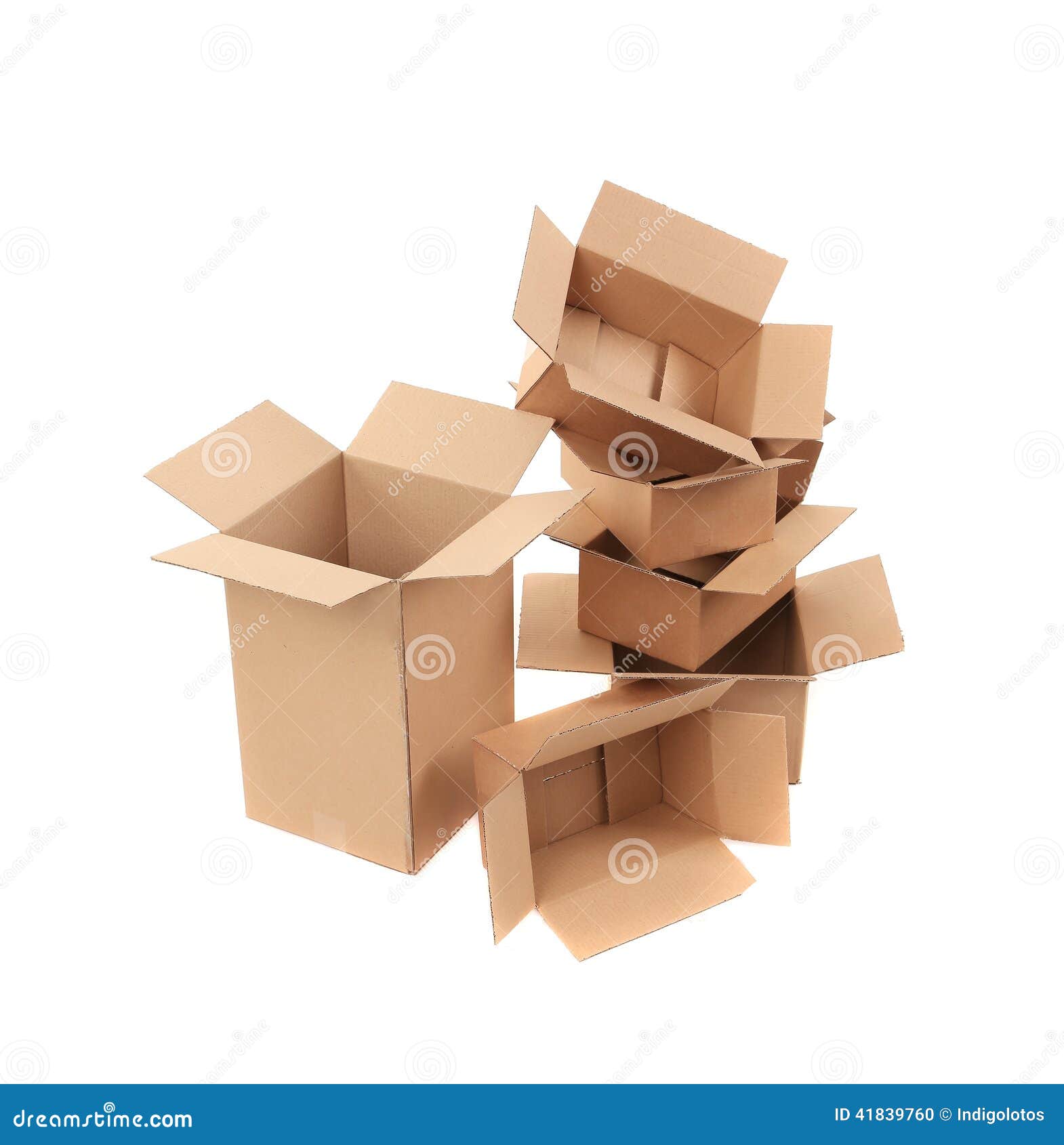 Stacks of cardboard boxes. stock photo. Image of parcel - 41839760