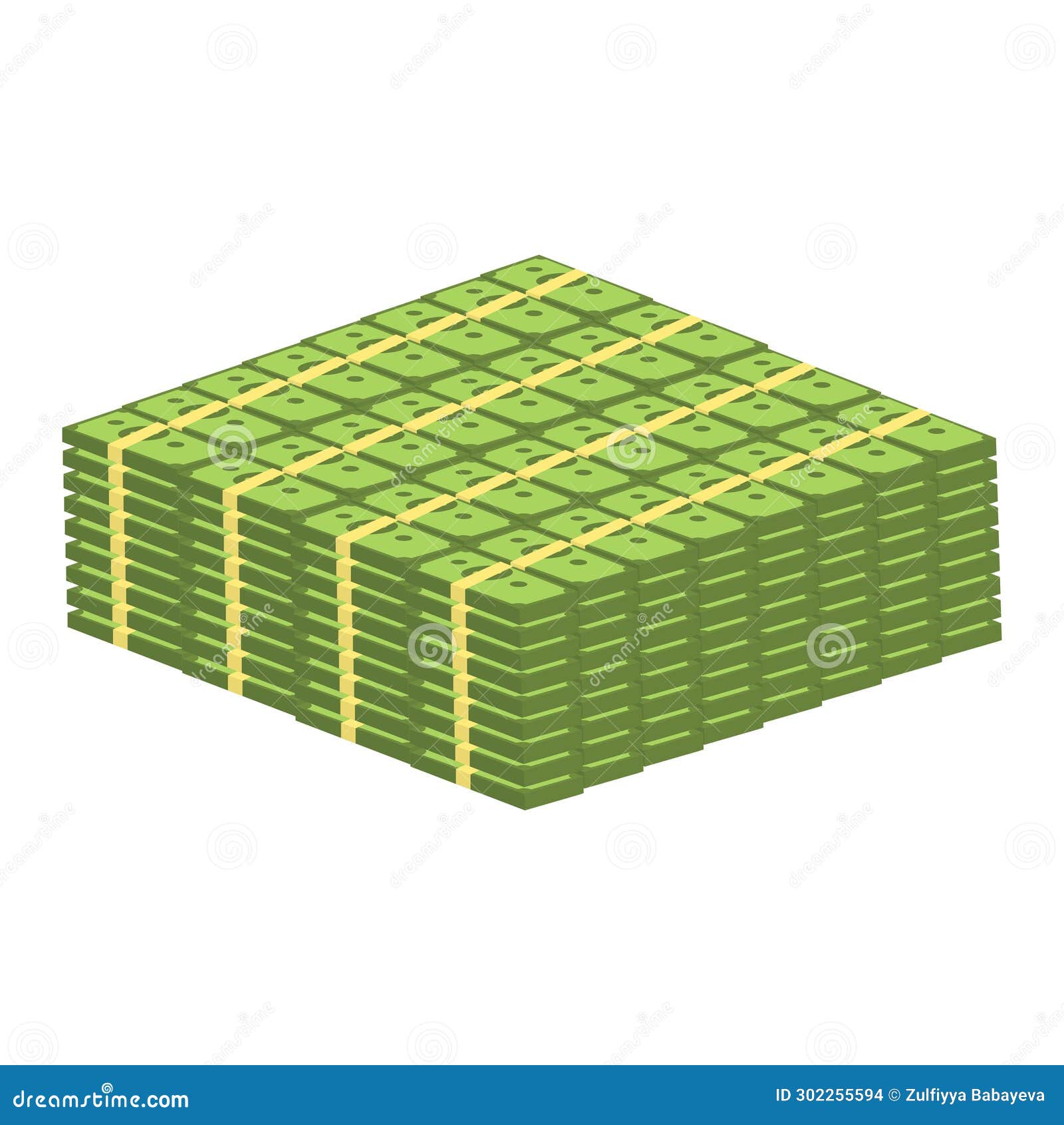 Stacks of Cash Vector on White Background. Stock Vector - Illustration ...