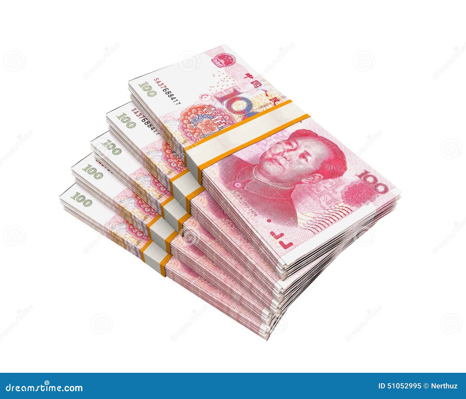 Stacks of Chinese Yuan Banknotes Stock Image - Image of economics ...