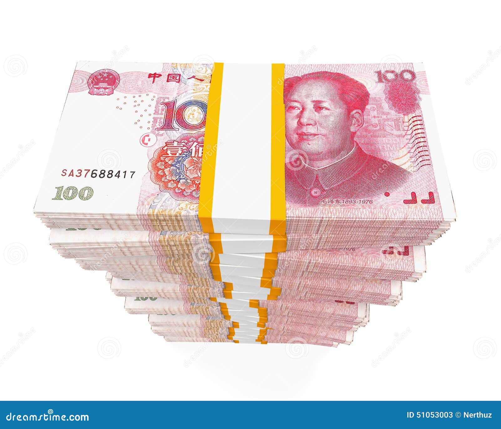 Stacks of Chinese Yuan Banknotes Stock Image - Image of renminbi, china ...