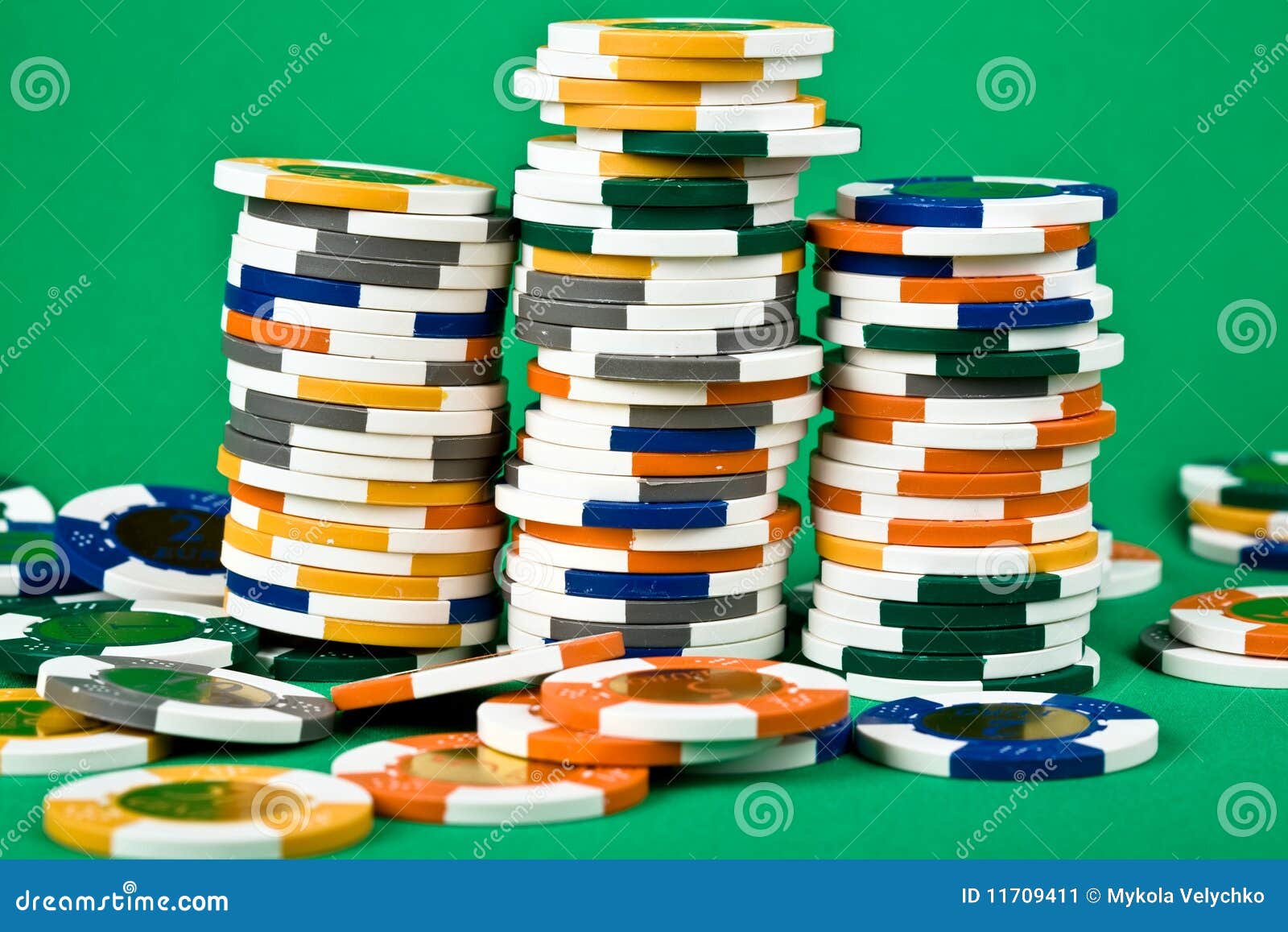 Stacks of chips stock image. Image of luck, addiction - 11709411